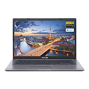 ASUS VivoBook 14" FHD 1080p Laptop, Intel Core i3-1115G4, 8GB RAM, 256GB PCIe SSD, Fingerprint Reader, Backlit Keyboard, HDMI, WiFi, Webcam, Windows 11 Home, Slate Grey