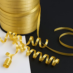 GiftExpress 500 Yards Gold Curling Ribbon for Balloon Ribbon, Balloon String, Gift Wrapping Supplies, Party Decorations, Art Crafts