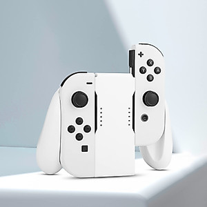 FUNDIARY Comfort Charging Grip Compatible with Nintendo Switch and Switch OLED Joycon, Handheld Accessories for Joycon Controller with LED Indicator with Charging Cable and 6 Thumb Caps