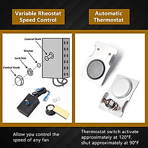 Criditpid Fireplace Blower Fan Kit for Regency Fireplace 910-157/P, Blower Motor Fan for Regency Fireplace Inserts, Hampton HI300, Osburn, Valley Comfort, Rotom R7-RB167 Wood Stove Replacement Parts
