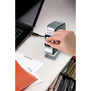 DYMO LabelManager Plug N Play Label Maker with 1 Extra roll of D1 Labeling Tape (Black Print on Clear Tape) - Bundle