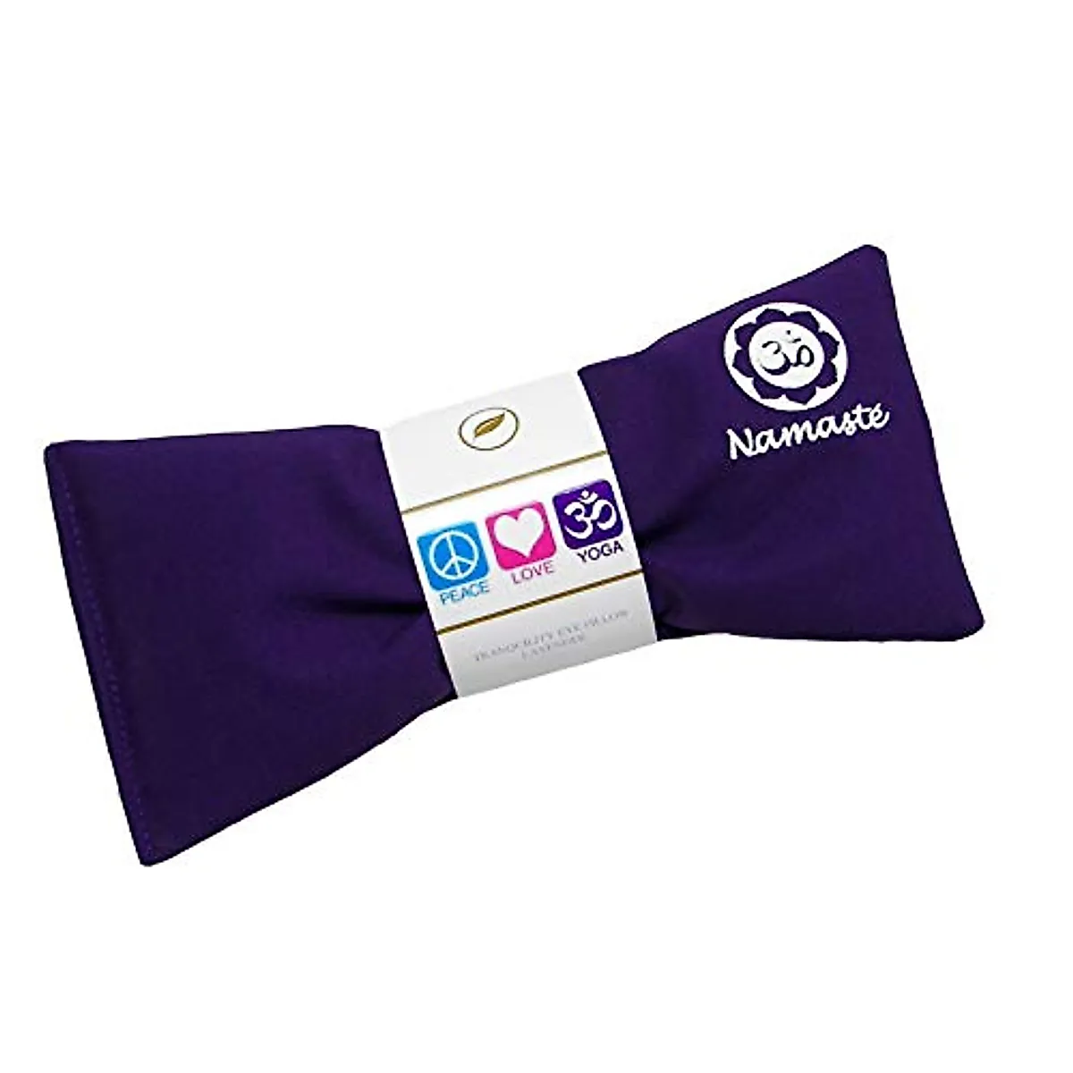 Happy Wraps Namaste Lavender Yoga Eye Pillows - Hot Cold Aromatherapy for Stress, Meditation, Spa, Relaxation Gifts - Set of 4 - Purple Cotton
