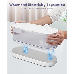 YauYik Cat Water Fountain with Wireless Pump, 78 fl oz/2.3L Ultra-Quiet Automatic Pet Water Fountains for Cats and Dogs, Cat Dispenser Bowl for Drinking with Smart LED Light & 3 Flow Modes