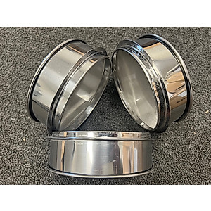 E-ONSALE Aluminum Herbal Pollen Set of 3 Screen Size Stackable Sifter 120, 160, 220 Micron Hash Extractor Sifter Shaker (120M + 160M +220M)