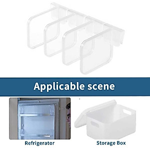 Fridge Drawer Divider,Clear Refrigerator Organizer Bins Partition,Storage Baskets Space Allocator,Portable Drawer Separators Board,Plastic Storage Container Bottle Can Divider Combination(8Pcs)