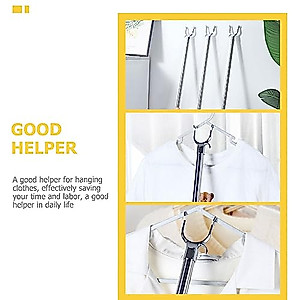 Cabilock 2pcs Telescope Clothes Reach Stick Adjustable Clothes Reaching Pole Retractable Clothesline Rod for Indoor or Outdoor Use