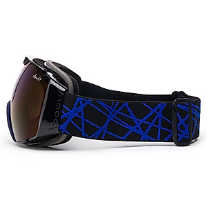 Cloud 9 - Snow Goggles Wildcat Adult Anti-Fog Wide Angle Framless UV400 Snowboarding Ski in Navy