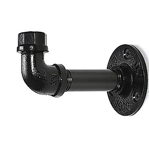 3 Pack Industrial Pipe Towel Hooks, Vintage Wall Mounted Heavy Duty Coat Robe Clothes Hanger for Bathroom Bedroom Farmhouse