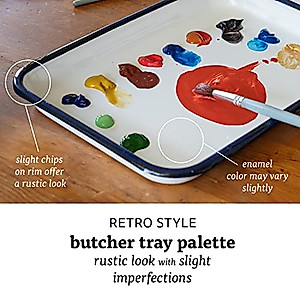 Art Alternatives Enamel Butcher Tray 7x10.5 inches, White