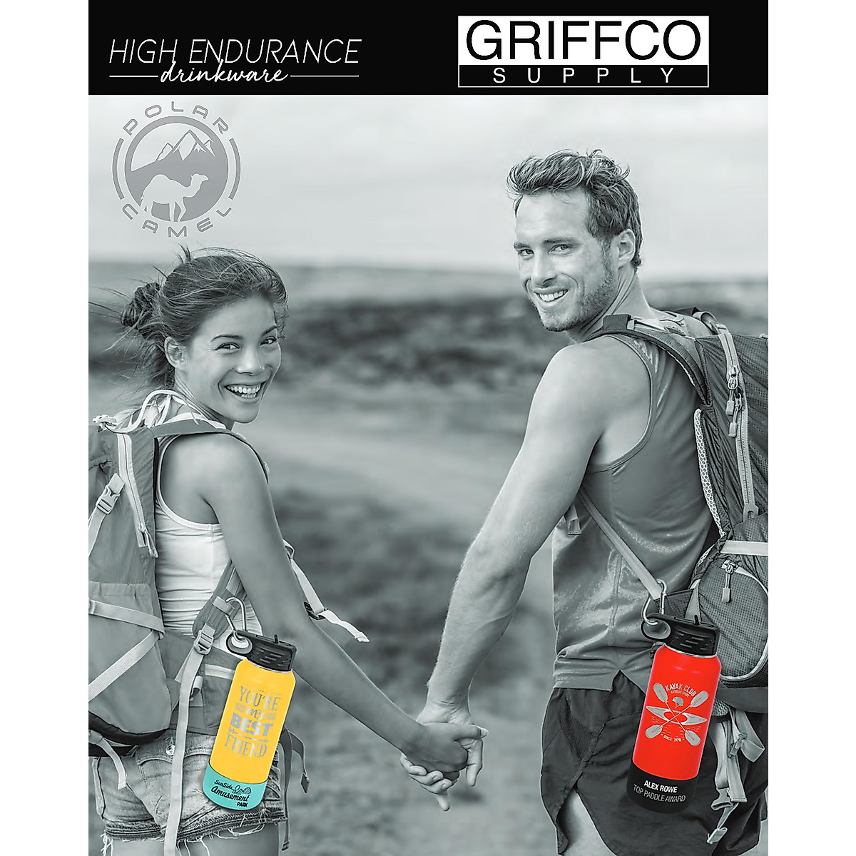 Polar Camel Replacement Lid For 20 Ounce Stainless Steel Water Bottles Griffco Supply - Clear (20 oz lid w/straw)