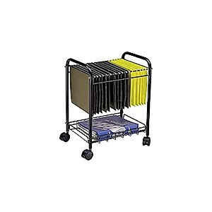 Safco 5224Bl Letter/Legal Desk Side File Cart 17-1/4W X 13D X 22H Black
