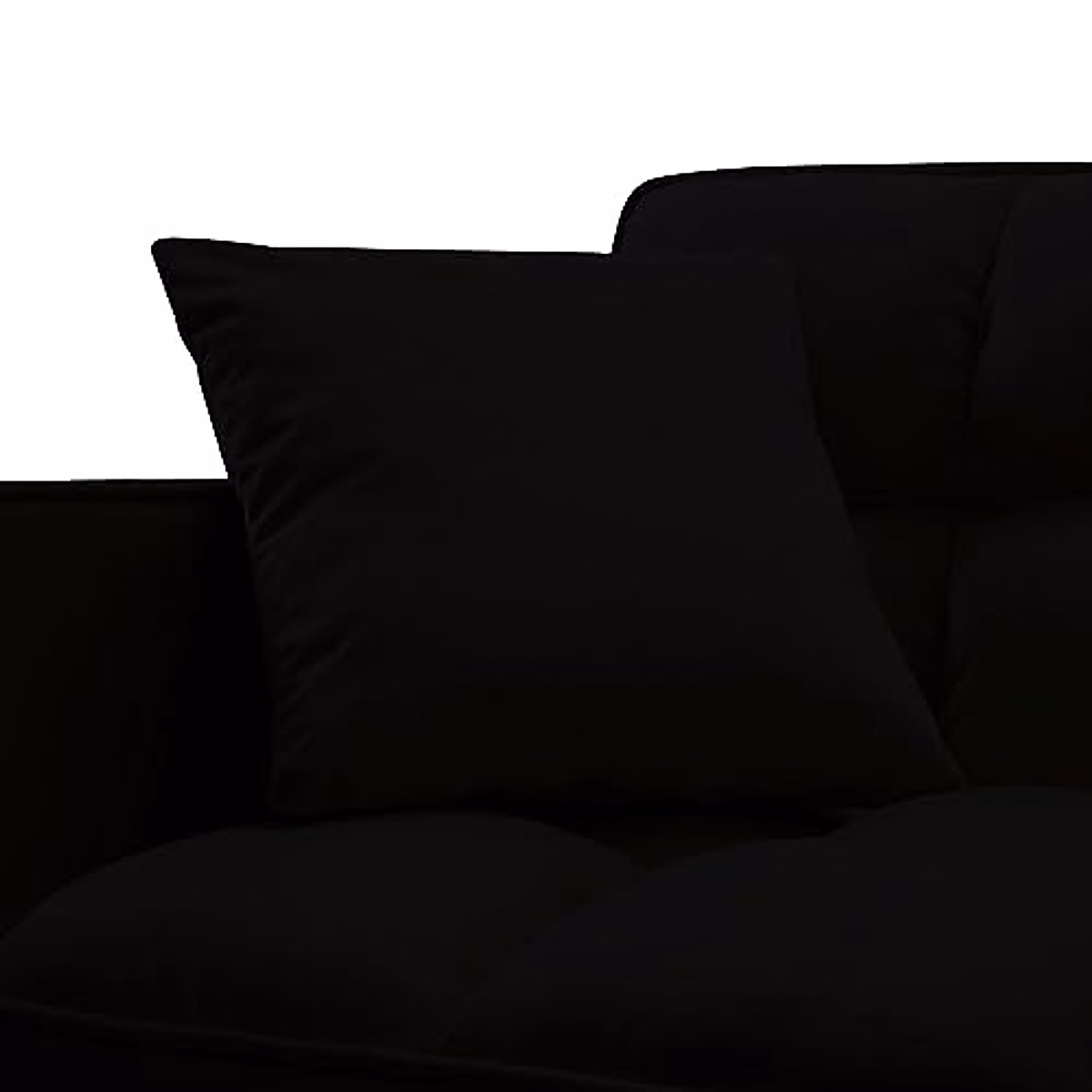 Eafurn Velvet Upholstery Convertible Sleeper Sofa Bed with Reversible Chaise,L Shaped Sectional Couch w/Reclining Backrest and 2 Pillows,Comfy Corner Sofa & Coues for Living Room Furniture Sets