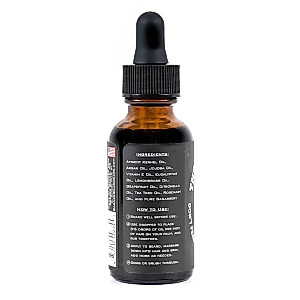 Badass Beard Care Beard Oil For Men - The Bushwhacker Scent 1 oz - All Natural Ingredients Keeps Beard and Mustache Full Soft and Healthy