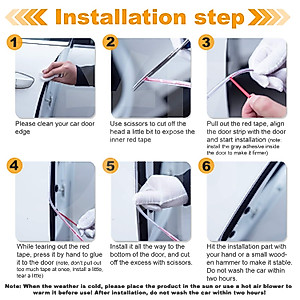 Eytool Clear Car Door Edge Protector,32Ft(10M) Car Edge Trim Rubber Seal Protector with U Shape Car Protection Door Edge Guard Fit for Most Car