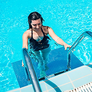 Pool Ladder Mat, Pool Liner Protective Ladder Pad, Pool Ladder Mat for Above Ground Pools, Non-Slip Pool Mats for Pool Bottom/Deck/Stairs/Step/Floor, Swimming Pool Accessories, 36 X 17 inch