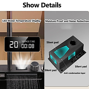 Drop In Kitchen Sink Stainless Waterfall Kitchen Sink Smart Kitchen Sink, Modern Single Basin Kitchen Sinks With Glass Washer For Sink, Workstation Sink With Pull Down Sprayhead Faucet ( Size : 75x45x