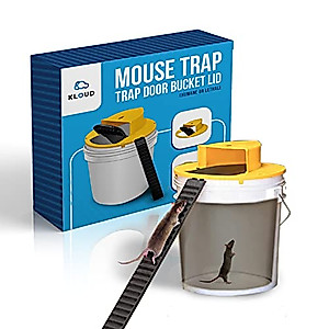 Mouse Rat Traps Bucket Lid 5 Gallon Bucket | Humane & Lethal | Indoor Outdoor House Reusable | Best Trap to Get Rid of Mice Rats and Squirrel, No Poison | No More Glue Traps | No Smoke Bombs or Shots