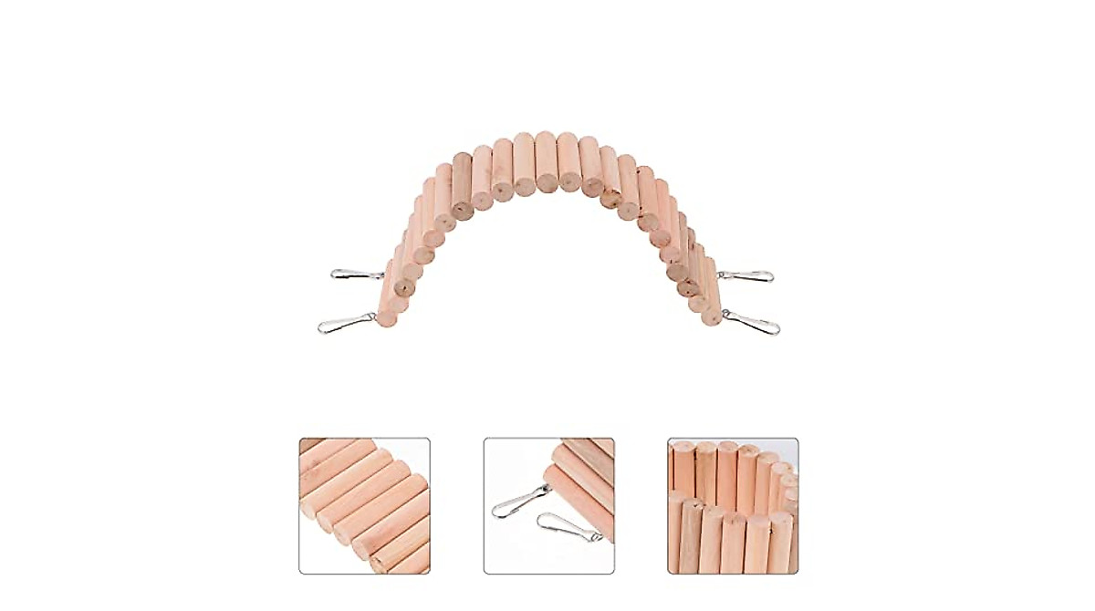 YARNOW Rabbit and Parrot Toys - Wooden Ladder & Bridge