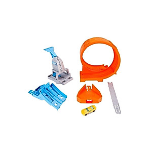 Hot Wheels Toy Car Track Set Loop Stunt Champion, Dual-Track Loop with Dual-Launcher, Includes 1:64 Scale Toy Car