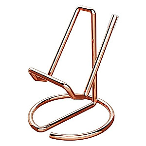 XUNICUTE Cell Phone Stand, Phone Stand for Desk, Office Portable Cute Cell Phone Holder, Compatible with All Mobile Phone, iPhone, iPad, Switch, Tablet 4-6.5'' Desk Accessories (Rose Gold)