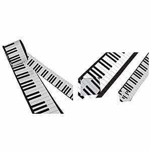 Yekiua Keyboard Ties Piano Keys Key Board Musical Instrument Men's Business Necktie For Husband Father Valentine's Day Father's Day Gift White Black