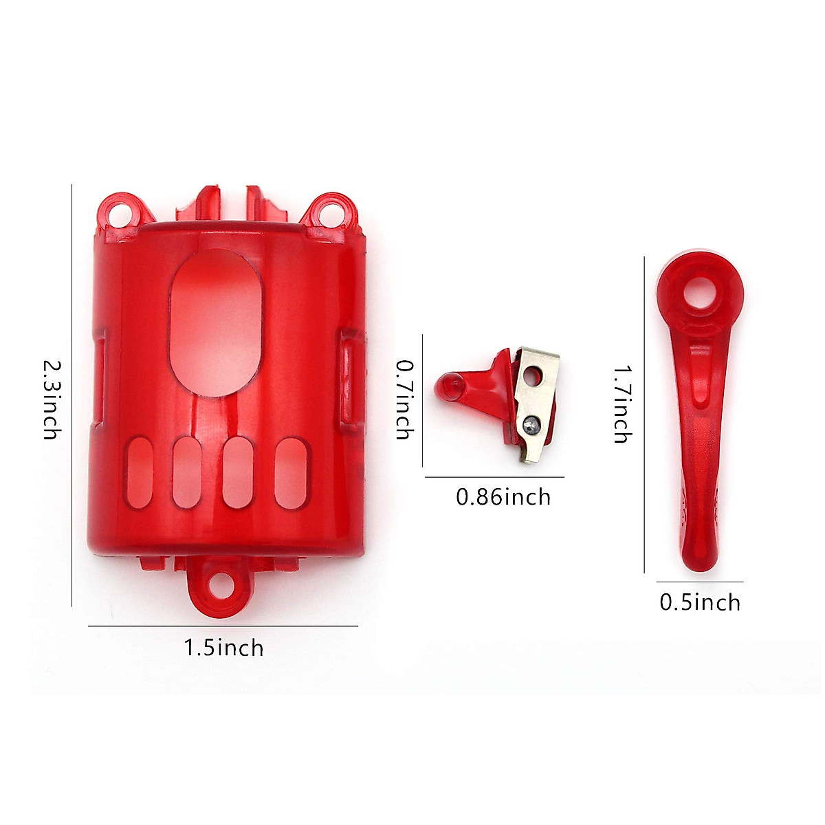 Anrom Hair Clipper Accessories DIY 3PCS, Dial Button, Switch, Motor Cover Replacement Parts for Wahl 5-Star Series Magic Clip Clipper # 8148, 8591 (Red)