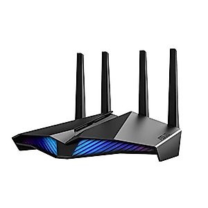 ASUS AX5400 WiFi 6 Gaming Router (RT-AX82U) - Dual Band Gigabit Wireless Internet Router, AURA RGB, Gaming & Streaming, AiMesh Compatible, Included Lifetime Internet Security