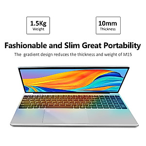VGKE [Windows 11 Home] M15 Laptop AMD Ryzen 7 3700U RX Vega 10 Graphics 16GB DDR4 256GB SSD Backlit Keyboard, WiFi, BT4.2 (Silver)