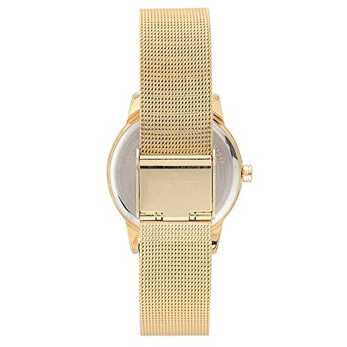 Nine West Women's Gold-Tone Mesh Bracelet Watch, NW/2428FLGP