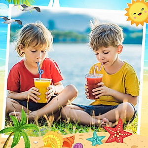 Yinkin 12 Pcs Wavy Glass Straw Curved Reusable Glass Straws Multicolor Clear Silly Straws Tea with 2 Cleaning Brushes for Kids, Drinking, Beverages, Coffee, Smoothies, Juice, Water