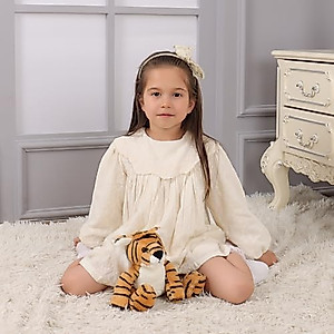 Apricot Lamb Toys Plush Classic Tiger Stuffed Animal Soft Cuddly Perfect for Child (Yellow Tiger, 8 Inches)