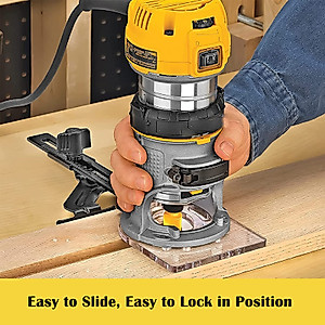 Router Edge Guide for Fixed Base Compact Router (DNP618), Straight Edge Guide for Quickly Attached to Router Fixed Base