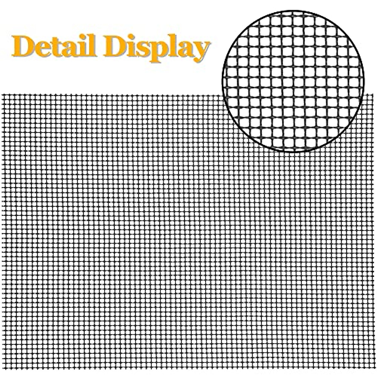 OSVINO Black Grill Mesh Mat 5 Pack Non-stick BBQ Grilling Sheet Liners 16"x12" Reusable Outdoor Barbecue Accessories Works on Gas Charcoal Electric Grill