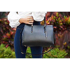 DELANEY LANE - The Bella Handbag - Quality Designer Purse for Women - Detachable Shoulder Strap (Black)