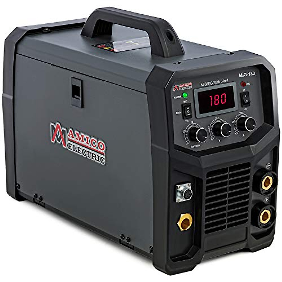 Amico MIG-180, Multi-function 180 Amp MIG/MAG/Flux-cored/Lift-TIG/Stick Arc DC Inverter Welder, Spool gun weld aluminum.