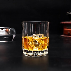 KANARS Crystal Whiskey Glasses, Set of 4 Premium Rocks Glasses in Elegant Gift Box, 10 Oz Old Fashioned Glass Tumblers for Bourbon, Scotch Whisky, Cocktails, Cognac, Liquor Drinking