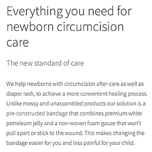 Circure Circumcision Bandage Lubricated with White Petroleum Jelly for Newborns, Wounds, Diaper Rash, for Baby boy, Wound Care