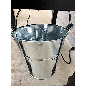 10 Large Galvanized Buckets 6" Tall 6.25" Wide at TOP 4" Wide at Bottom Arts Crafts Wedding