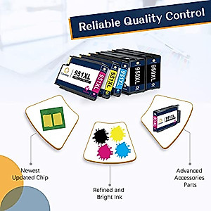 ColorKing Remanufactured 950 XL 950XL 951 XL 951XL Combo Pack Ink Cartridge Replacement for HP OfficeJet Pro 8600 8610 8615 8620 8625 8630 8640 8660 8100 276dw 251dw Printer (5 Packs)