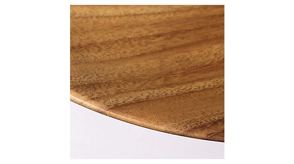 MUJI XL Acacia Plate - Unique Hand-Carved Dishware