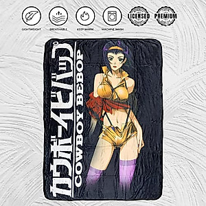 Cowboy Bebop Faye Valentine Standing Anime Fleece Throw Soft Lightweight Blanket 45x60 Multicolored BOCFB-BOP-FYLG
