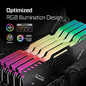 GeIL Polaris RGB DDR5 RAM, 32GB (16GBx2) 5200MHz 1.25V ,AMD Compatible, Long DIMM High Speed Desktop Memory, Hardcore Immersive Gaming/Multimedia Content Creation/Quality Live Streaming(Gray)