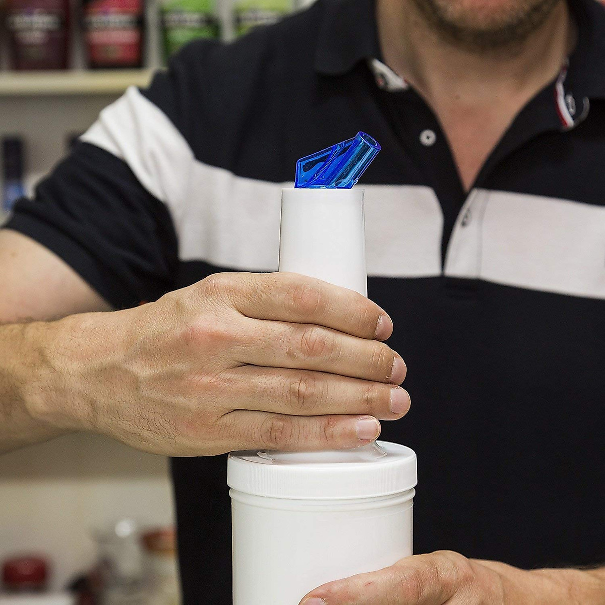 Trendy Bartender Color Coded Flow N Stow Juice Bottles (32oz / 1 Quart, Set of 4) – Commercial Grade Bar Pourers with Spout and Lid for Effortless Mixing, Pouring, and Storage