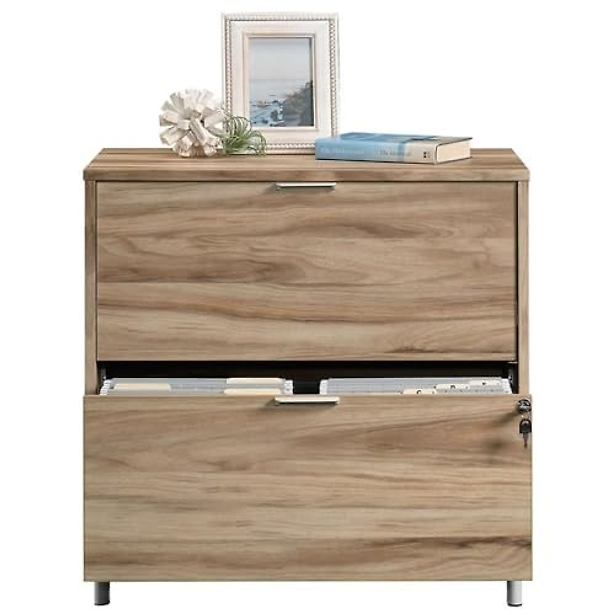 Sauder Portage Park 2-Drawer Lateral File Cabinet in Kiln Acacia, Kiln Acacia Finish