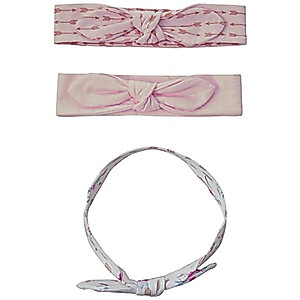 Little Treasure Baby Girl Cotton Headband and Scratch Mitten Set, Boho, One Size