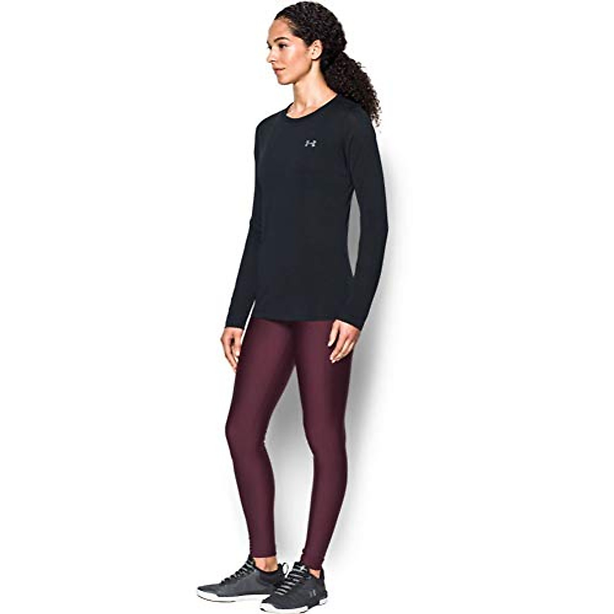 Under Armour Women's UA Tech Crew Long Sleeve SM Black