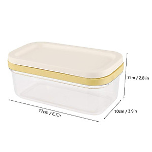 Butter Storage Box, Butter Box Cheese Container Keeper Butter Dish with Lid and Cutting Net Butter Storage Holder for Kitchen Restaurant Baking Food Storage Preservation Box, 6.7 x 3.9 x 2.8 in