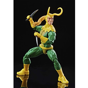 Marvel Legends Series Loki 6-inch Retro Packaging Action Figure Toy, 3 Accessories