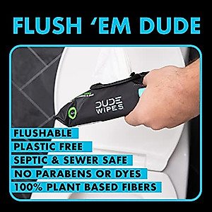 DUDE Wipes Flushable Adult Wipes - 8 Pack, 336 Wipes - Unscented Moist Wet Wipes with Vitamin-E & Aloe for at-Home Use - Septic and Sewer Safe