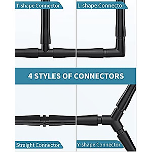 Pawfly 25 Feet Black Airline Tubing Standard Aquarium Air Pump Accessories Set with Suction Cups Connectors and Check Valves